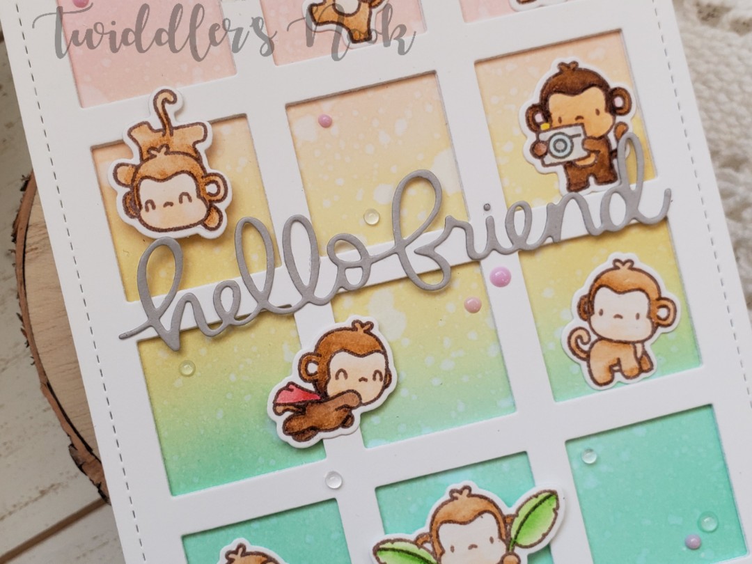 Mama Elephant Hello Friend Monkey Card
