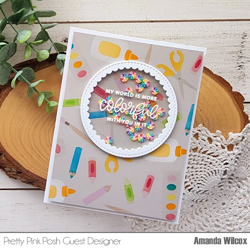 Pretty Pink Posh – Colorful Word Shaker Card