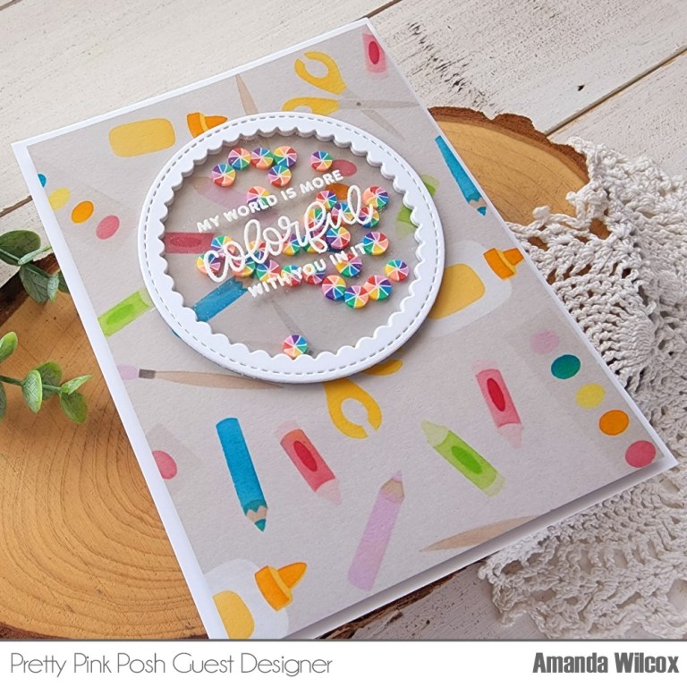 Pretty Pink Posh – Colorful Word Shaker Card