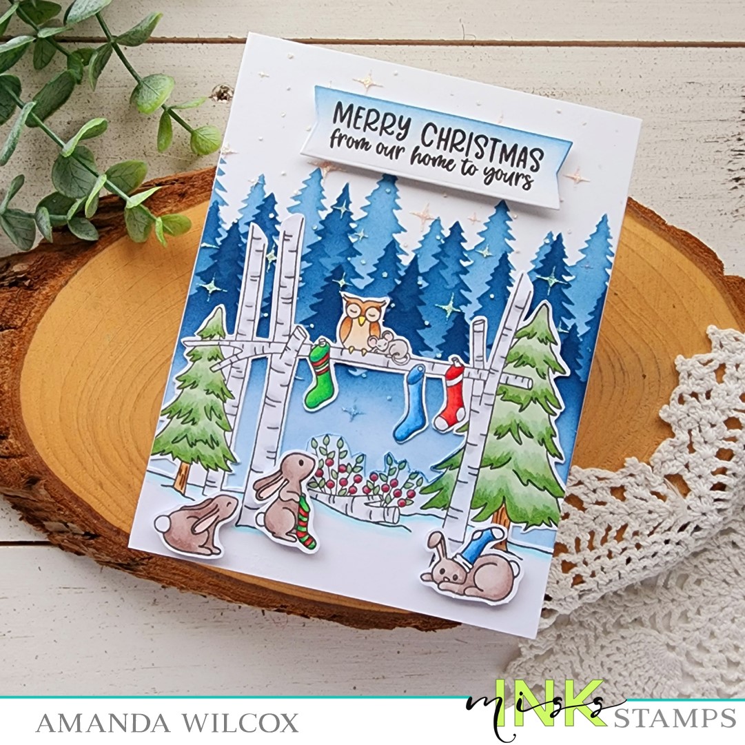 Miss Ink Stamps – Merry Christmas Woodland Critters