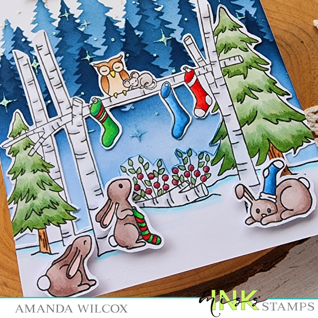Miss Ink Stamps – Merry Christmas Woodland Critters