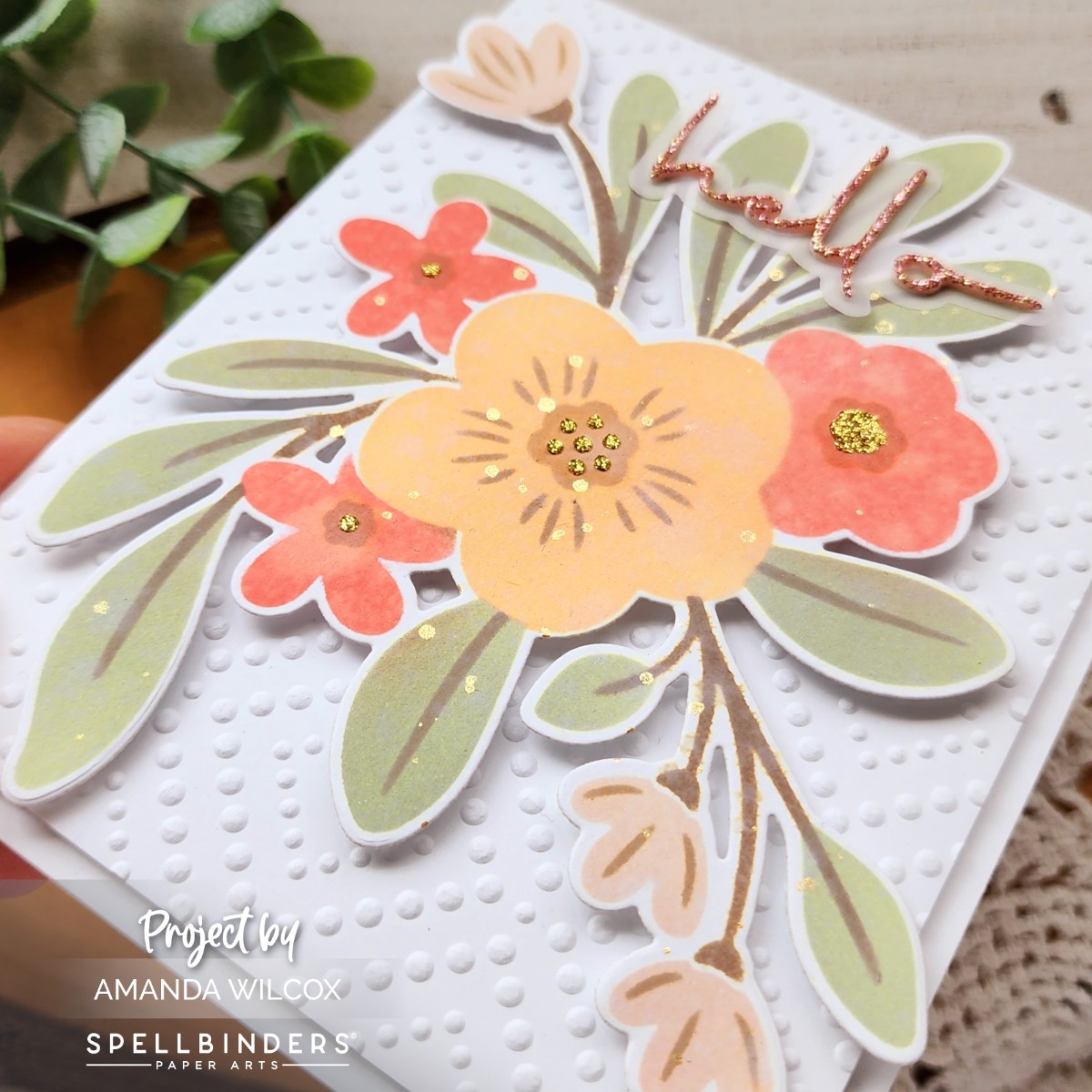 Spellbinders – Hello Blooms Stencil | Die Combo