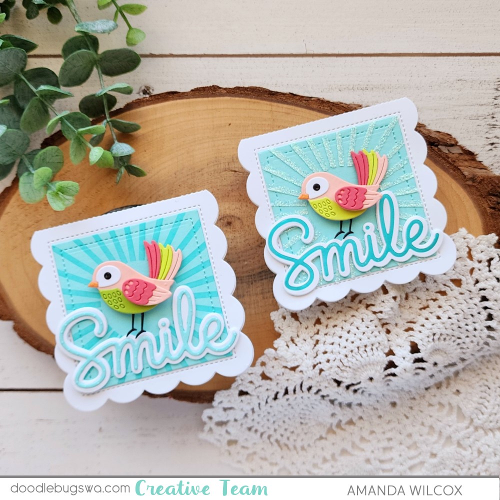 Doodlebugs – Mini Note Card Two Ways, Blingy or Simple